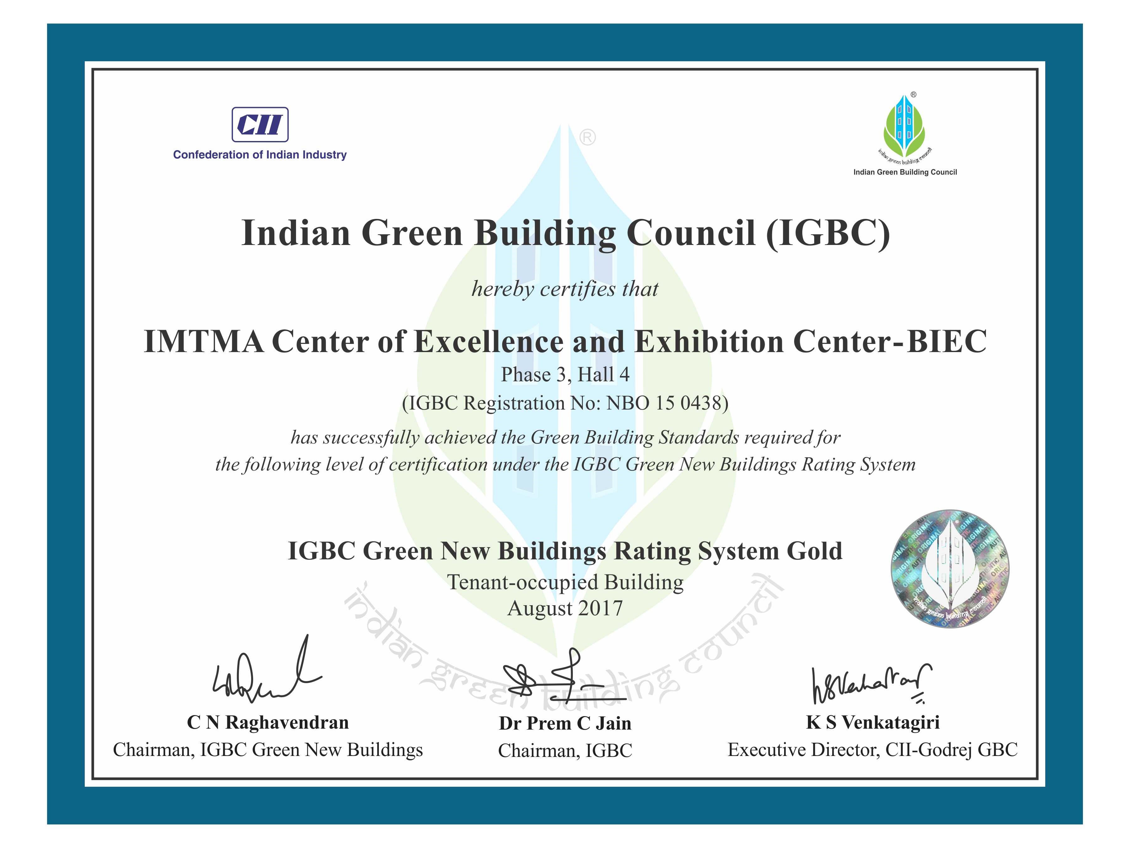 BIEC’s New Hall Gets ‘Gold’ ratings from Green Building Councils ...